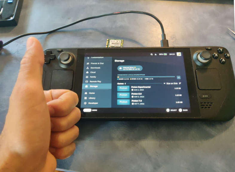 Upgrading Steam Deck storage the lazy way - craftyguy's blog